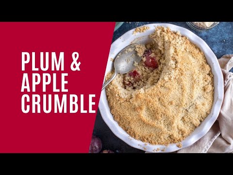 Spiced Plum and Apple Crumble - Effortless Foodie