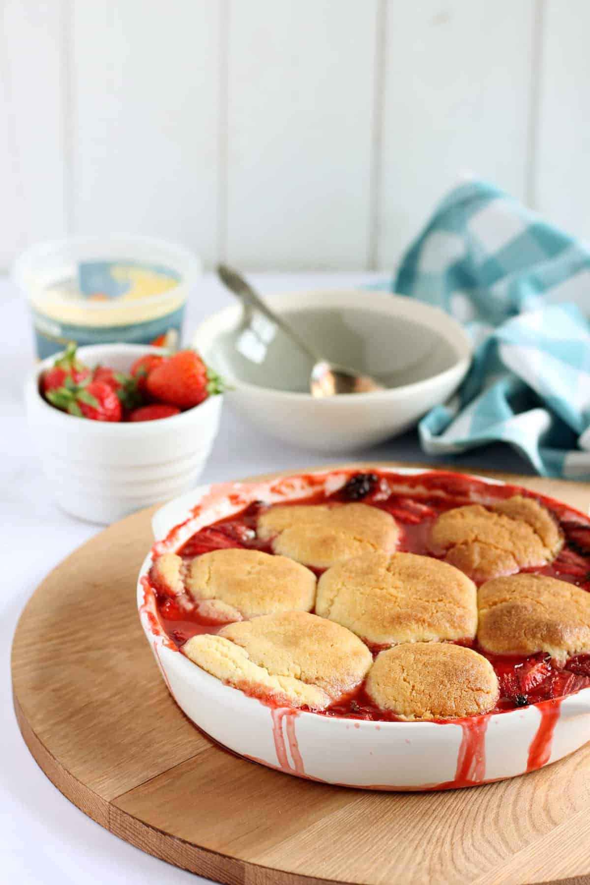 Easy Strawberry Cobbler - Effortless Foodie