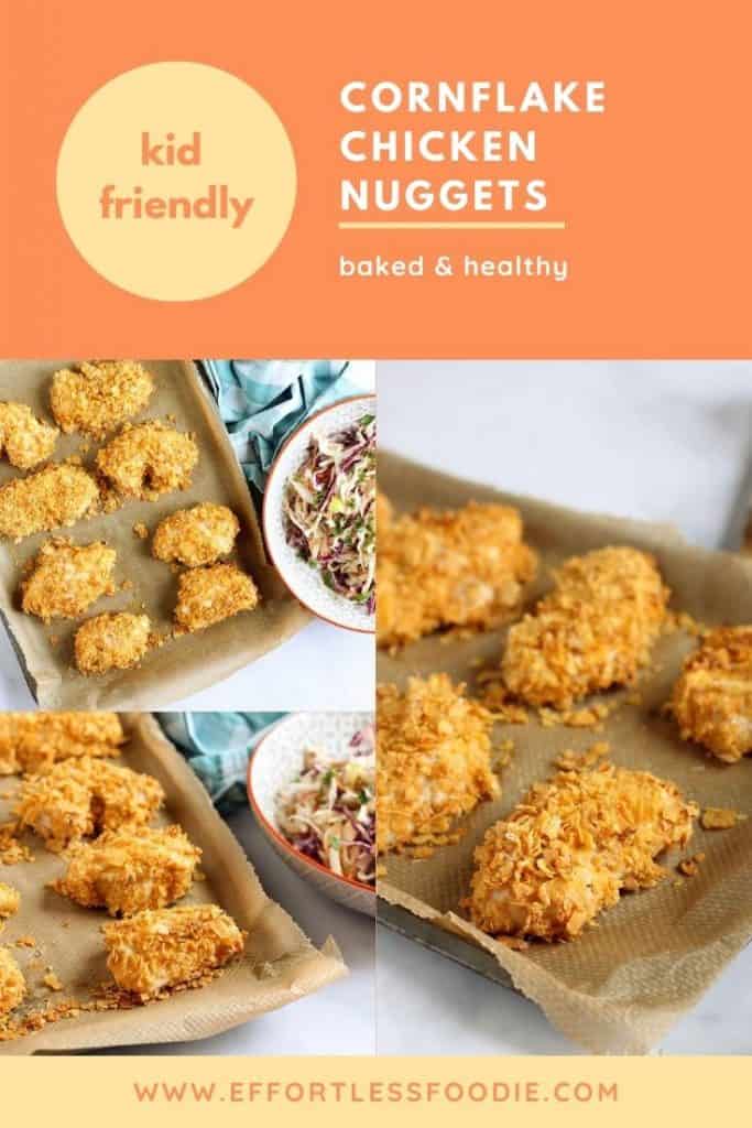 Baked Cornflake Chicken Nuggets - Effortless Foodie