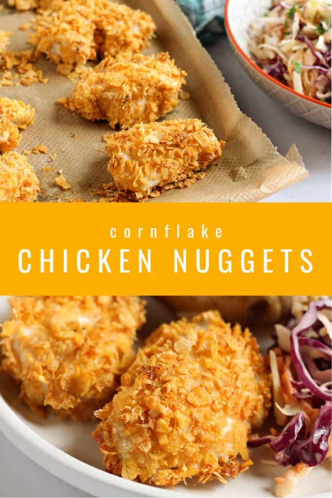 Baked Cornflake Chicken Nuggets - Effortless Foodie
