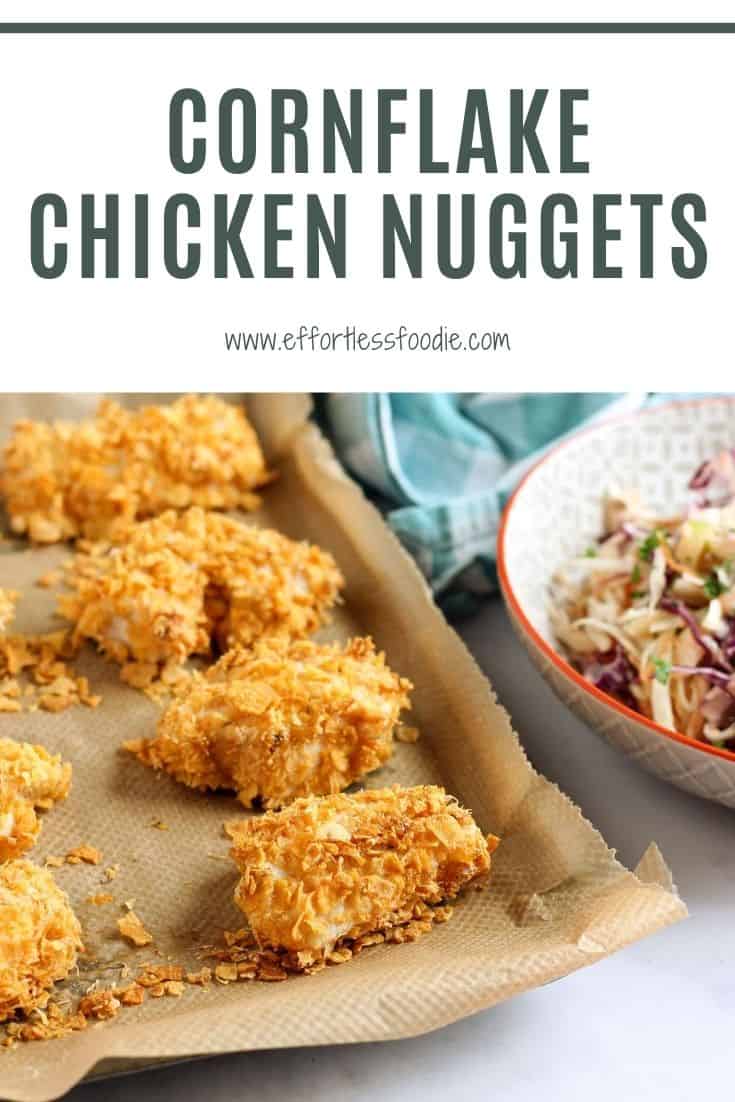 Baked Cornflake Chicken Nuggets - Effortless Foodie