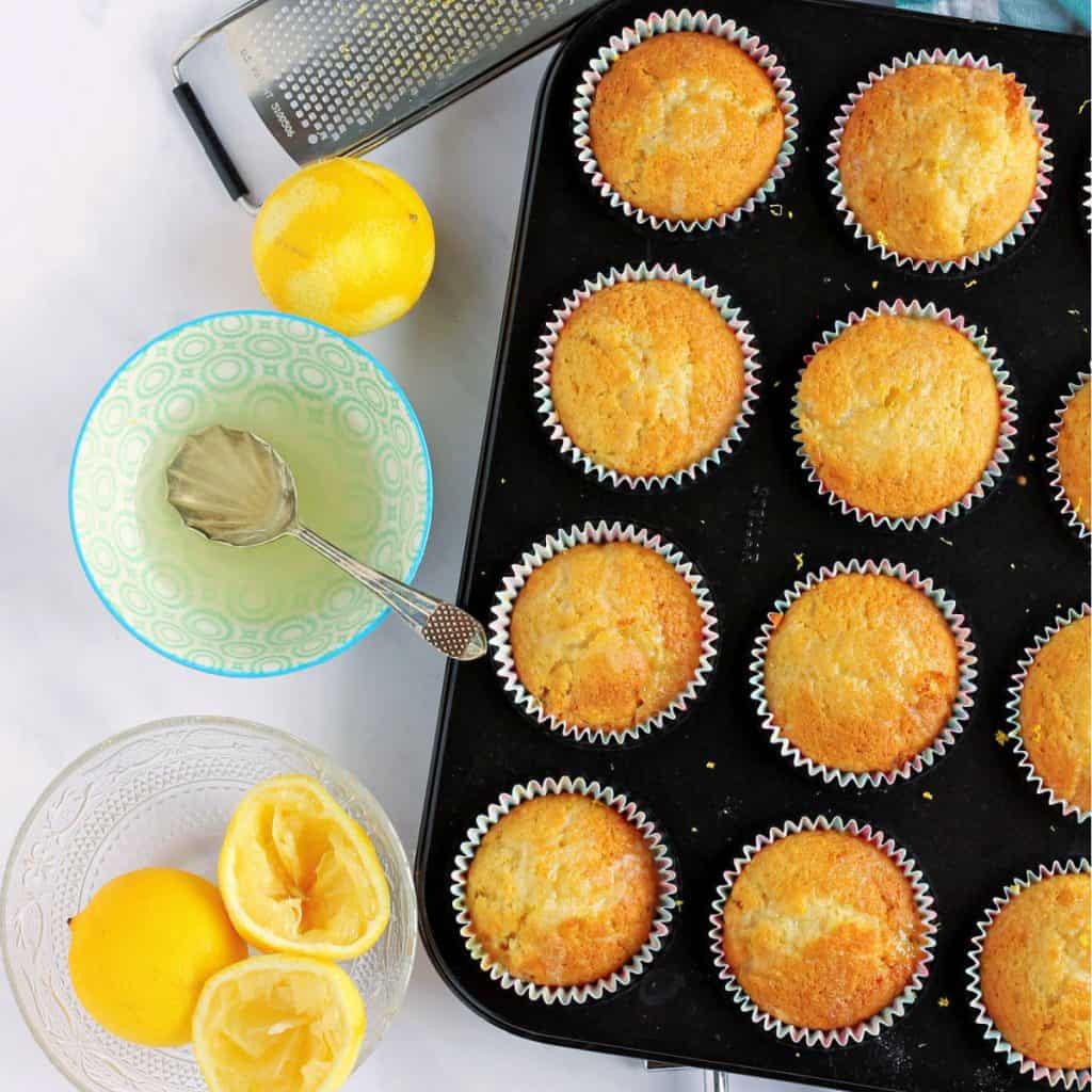 Luscious Lemon Drizzle Muffins - Effortless Foodie
