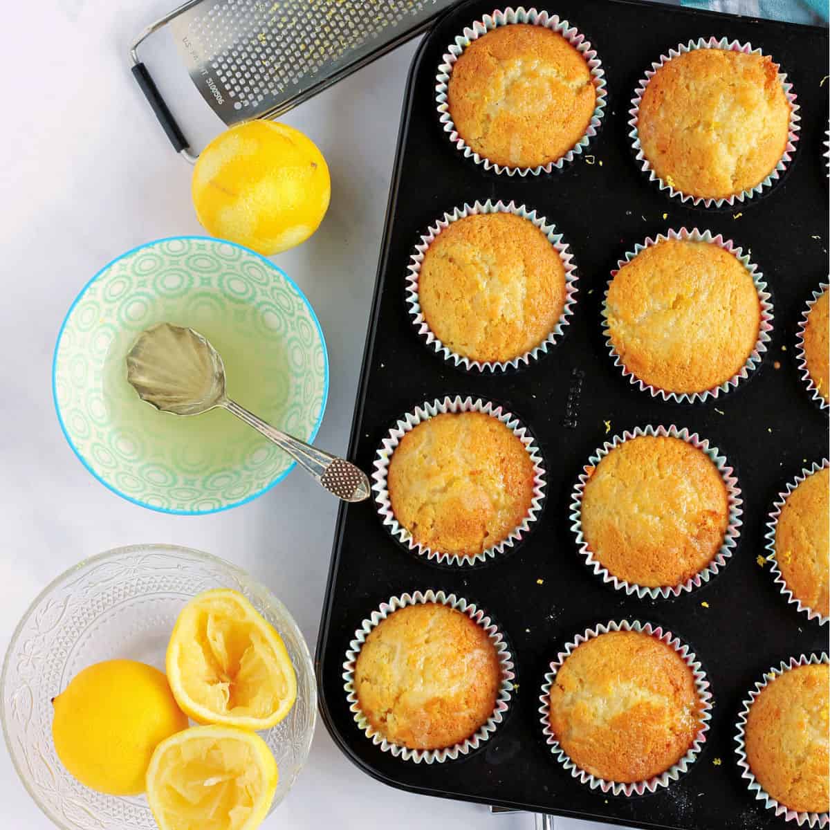 Luscious Lemon Drizzle Muffins - Effortless Foodie