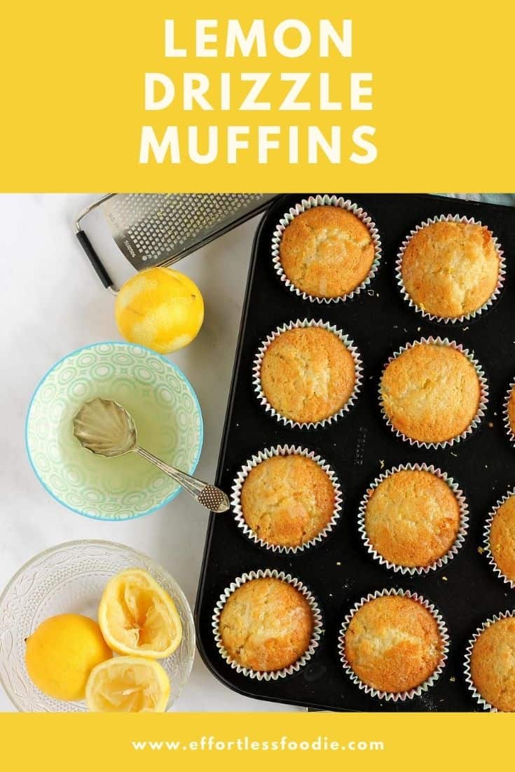 Moist Lemon Drizzle Muffins Recipe - Effortless Foodie
