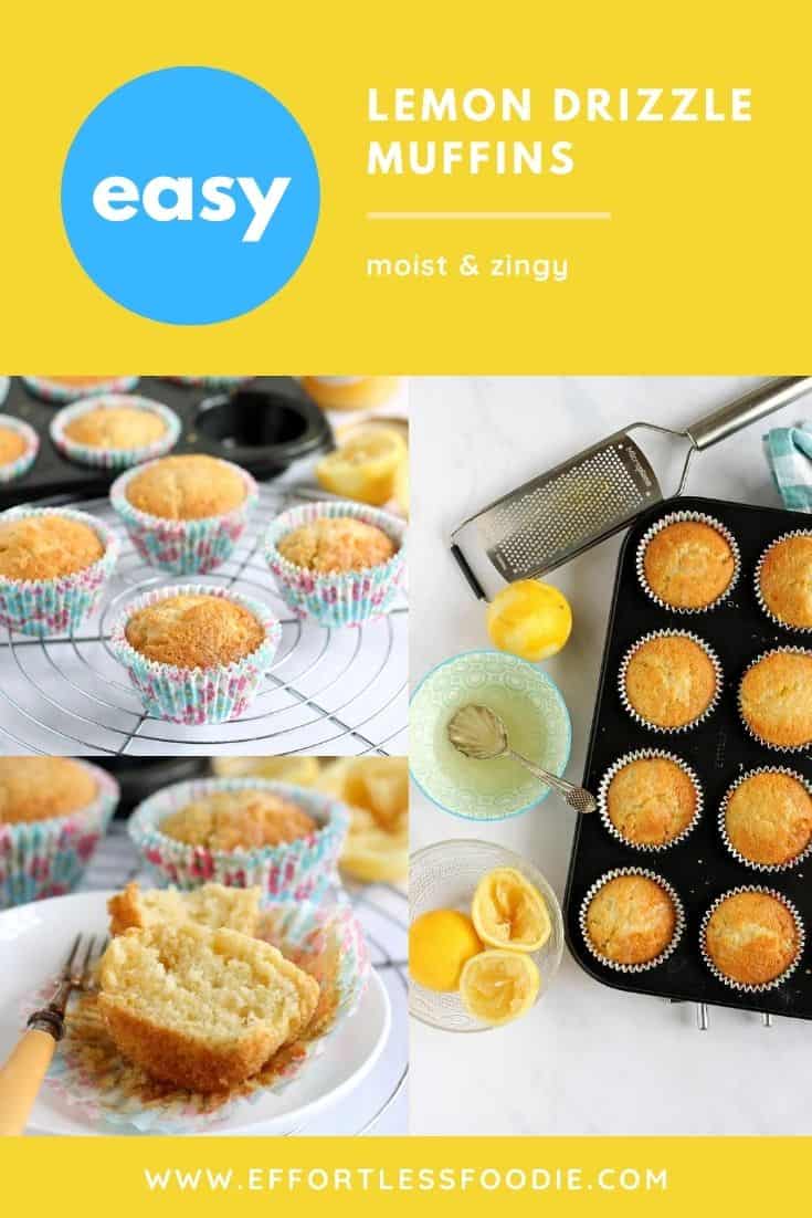 Moist Lemon Drizzle Muffins Recipe - Effortless Foodie
