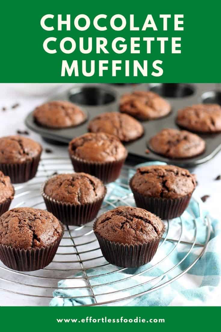 Easy Chocolate Courgette Muffins - Effortless Foodie