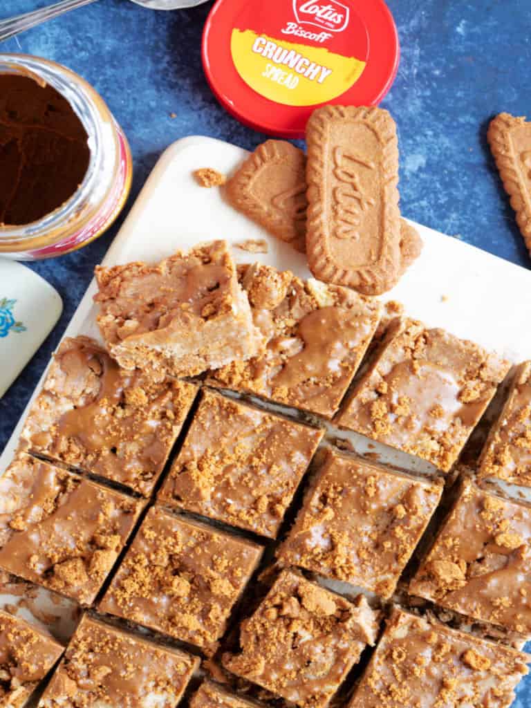 Biscoff Tiffin Story - Effortless Foodie