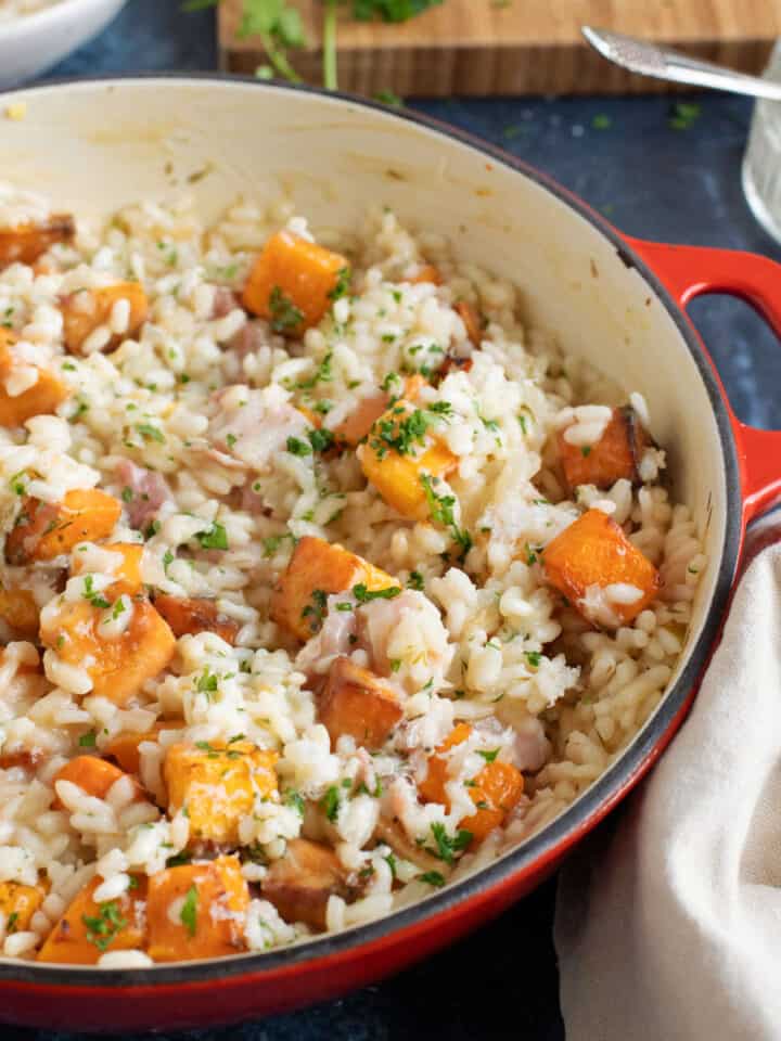 Easy Oven Baked Prawn Risotto with Peas - Effortless Foodie