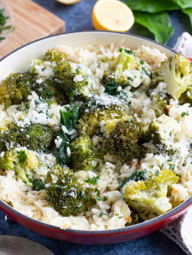 Easy Oven Baked Prawn Risotto with Peas - Effortless Foodie