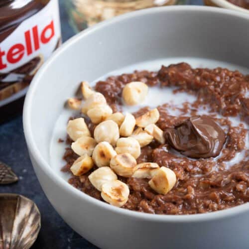Creamy Nutella Porridge - Effortless Foodie