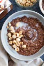 Creamy Nutella Porridge - Effortless Foodie