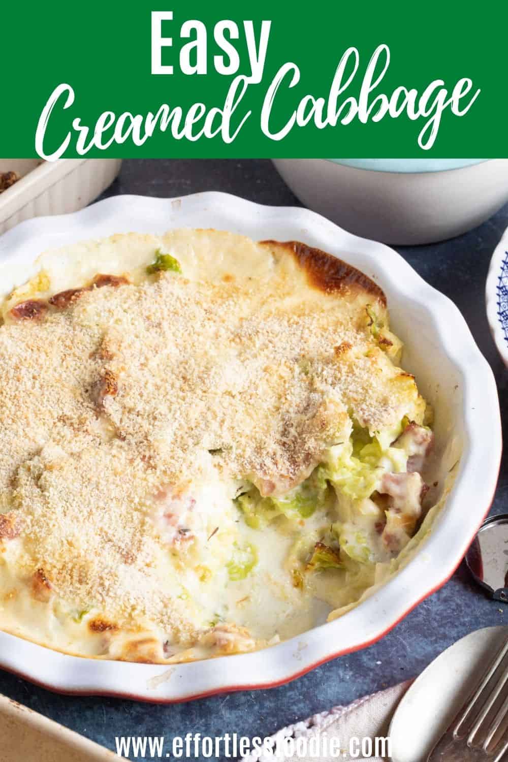 Easy Creamed Cabbage Recipe - Effortless Foodie