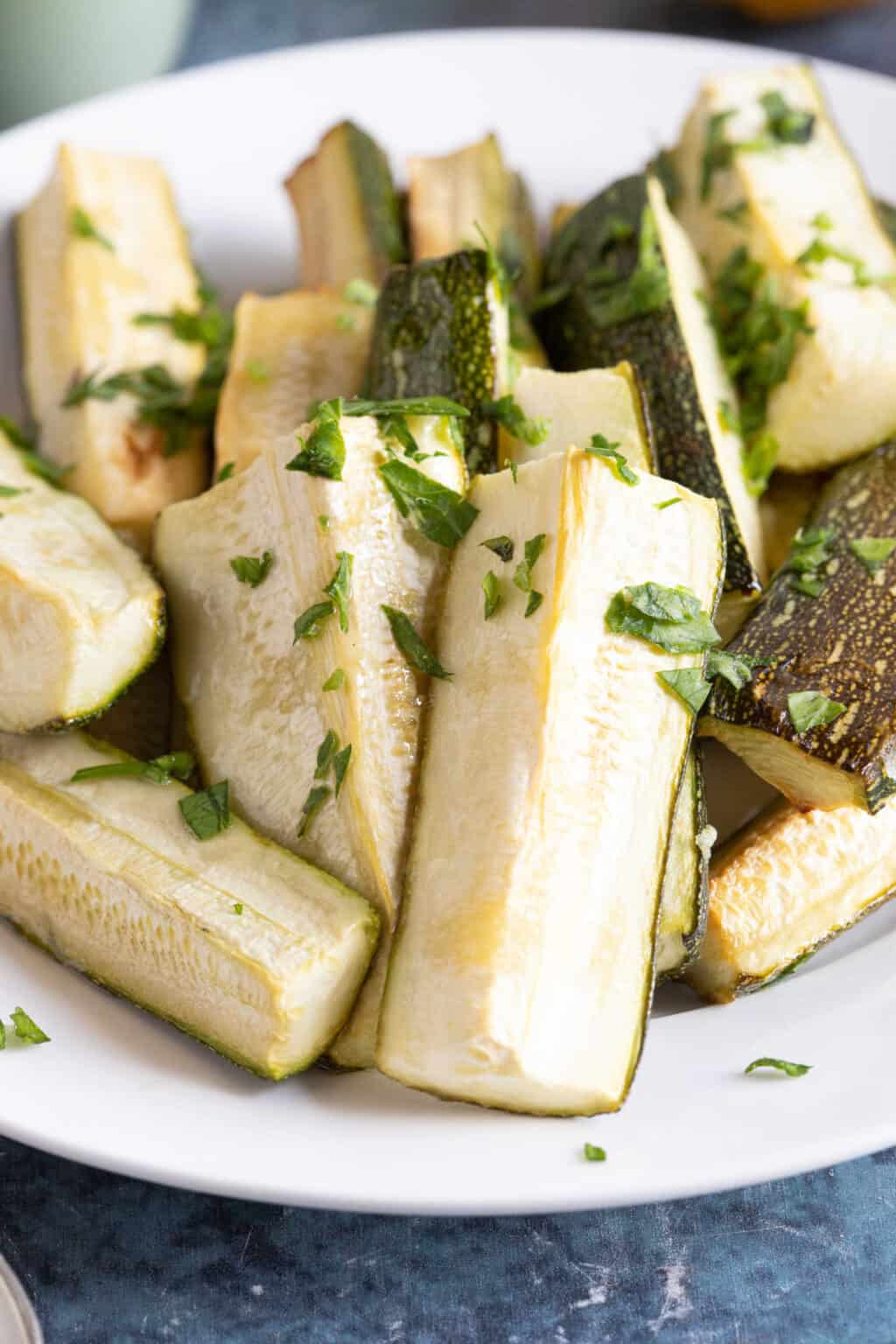 Roast Courgette with Lemon and Garlic - Effortless Foodie