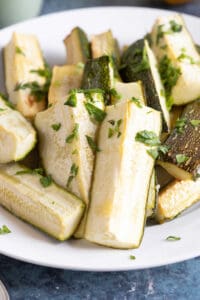 Roast Courgette with Lemon and Garlic - Effortless Foodie