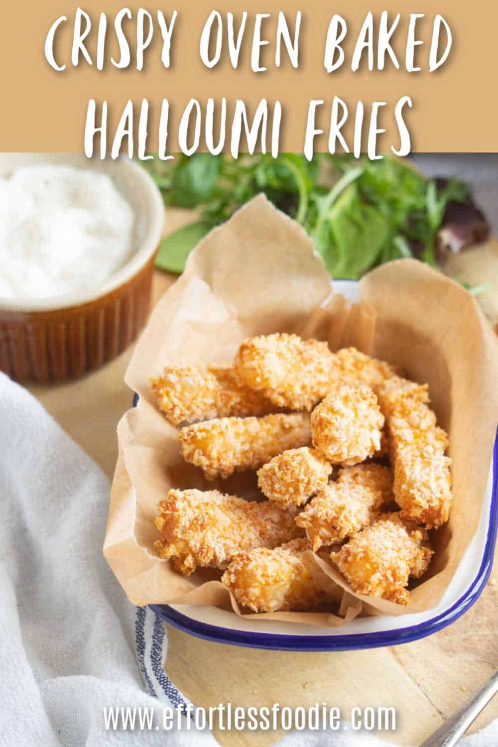 Crispy Oven Baked Halloumi Fries - Effortless Foodie