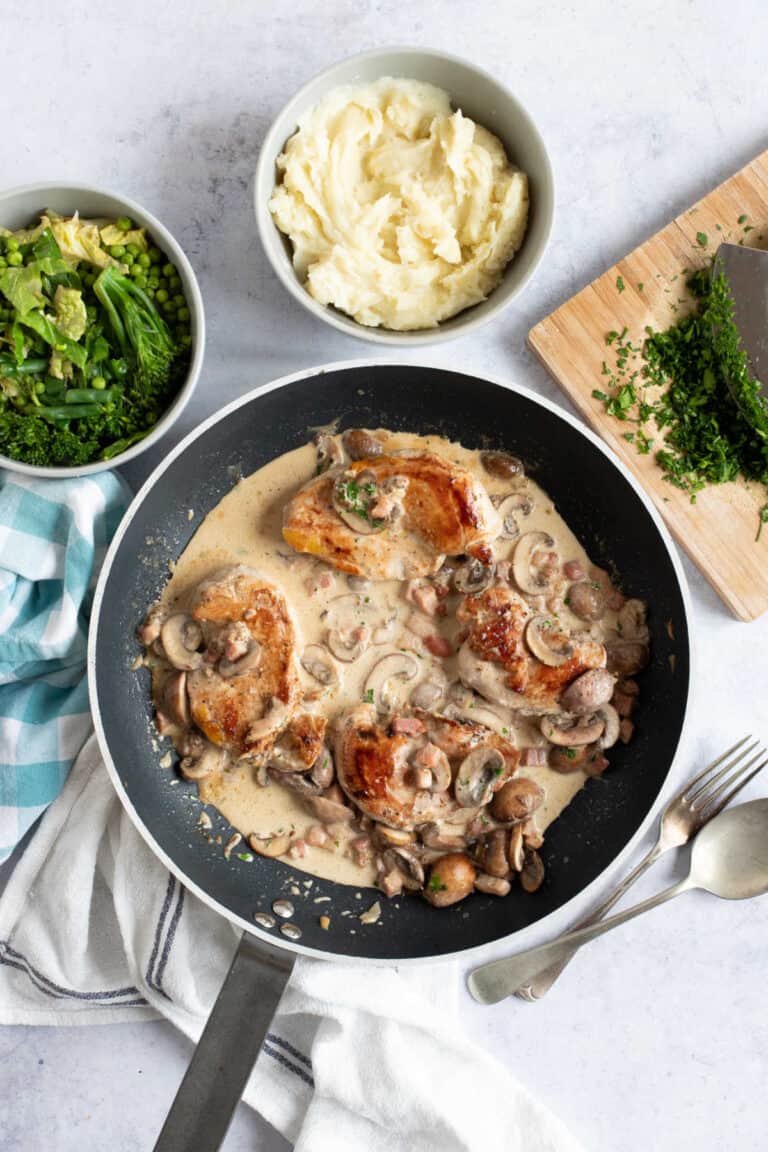 Pan Fried Pheasant Breast in a Creamy White Wine Sauce - Effortless Foodie