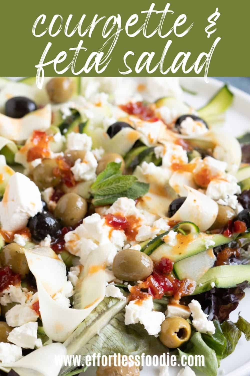 Easy Courgette & Feta Salad Recipe - Effortless Foodie