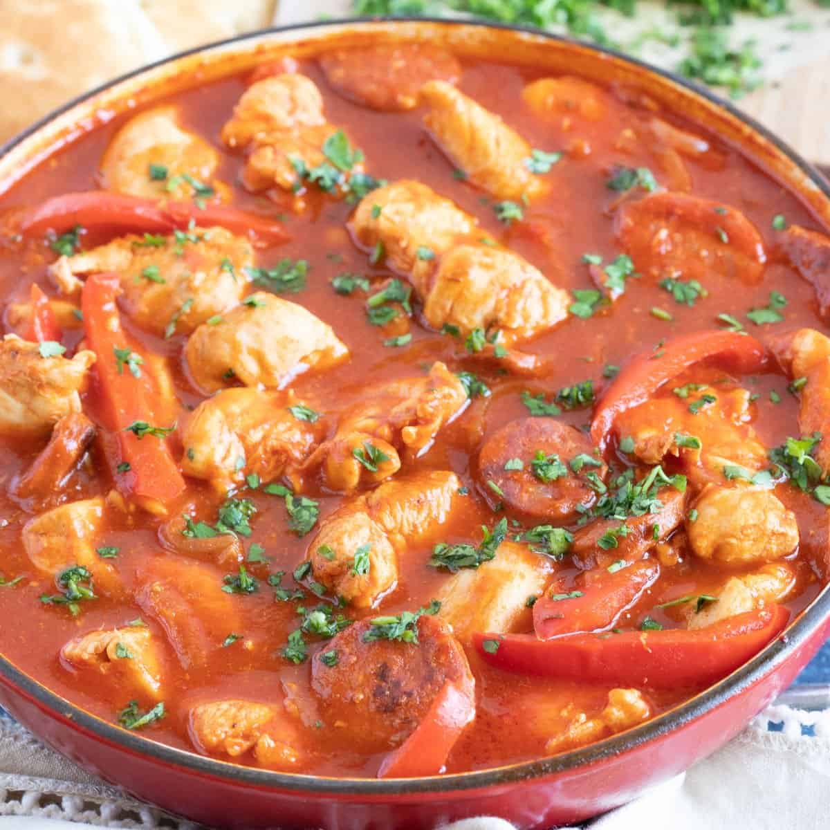 Spanish Chicken And Chorizo Stew Recipe Effortless Foodie
