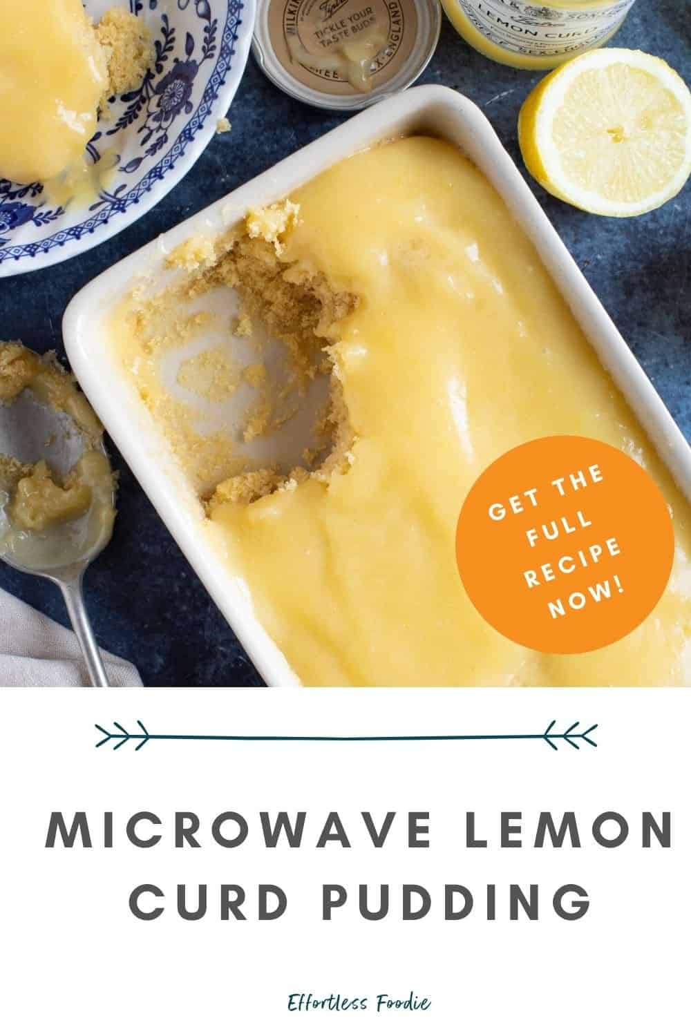 Easy Microwave Lemon Sponge Pudding Recipe - Effortless Foodie