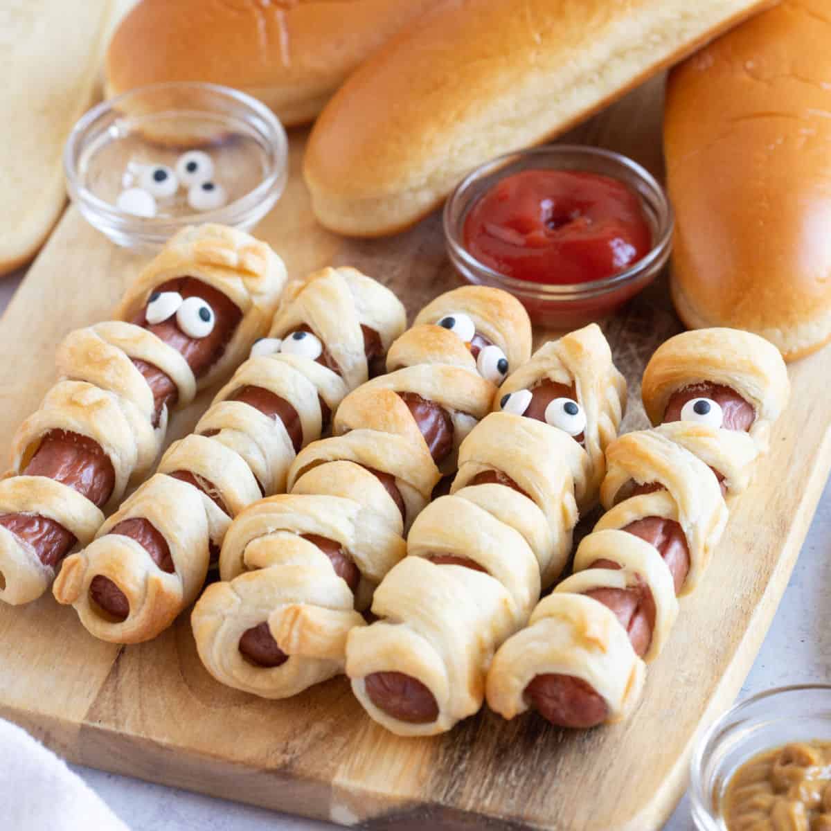 Air Fryer Mummy Hot Dogs Recipe - Effortless Foodie