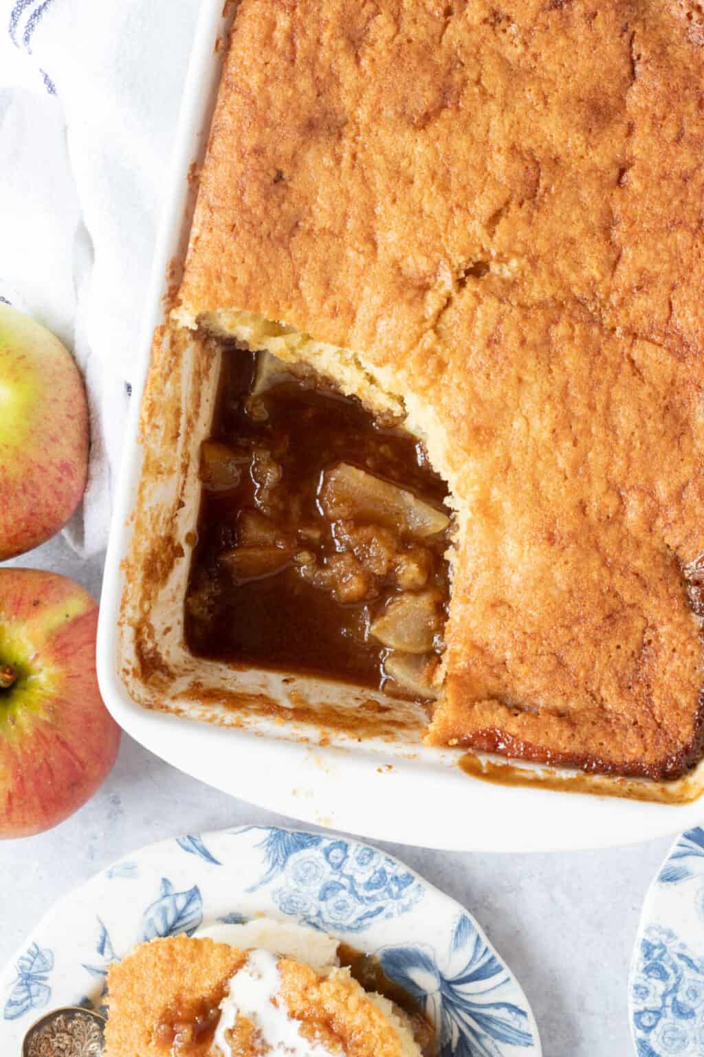 Easy Sticky Toffee Apple Pudding - Effortless Foodie