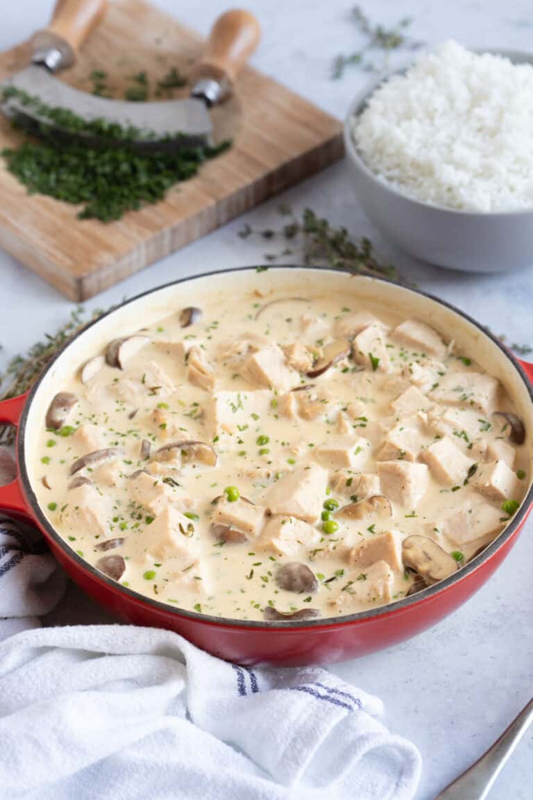 Easy Leftover Turkey Fricassee Recipe - Effortless Foodie