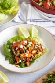 Easy Pork Yuk Sung Recipe (Chinese Lettuce Wraps) - Effortless Foodie