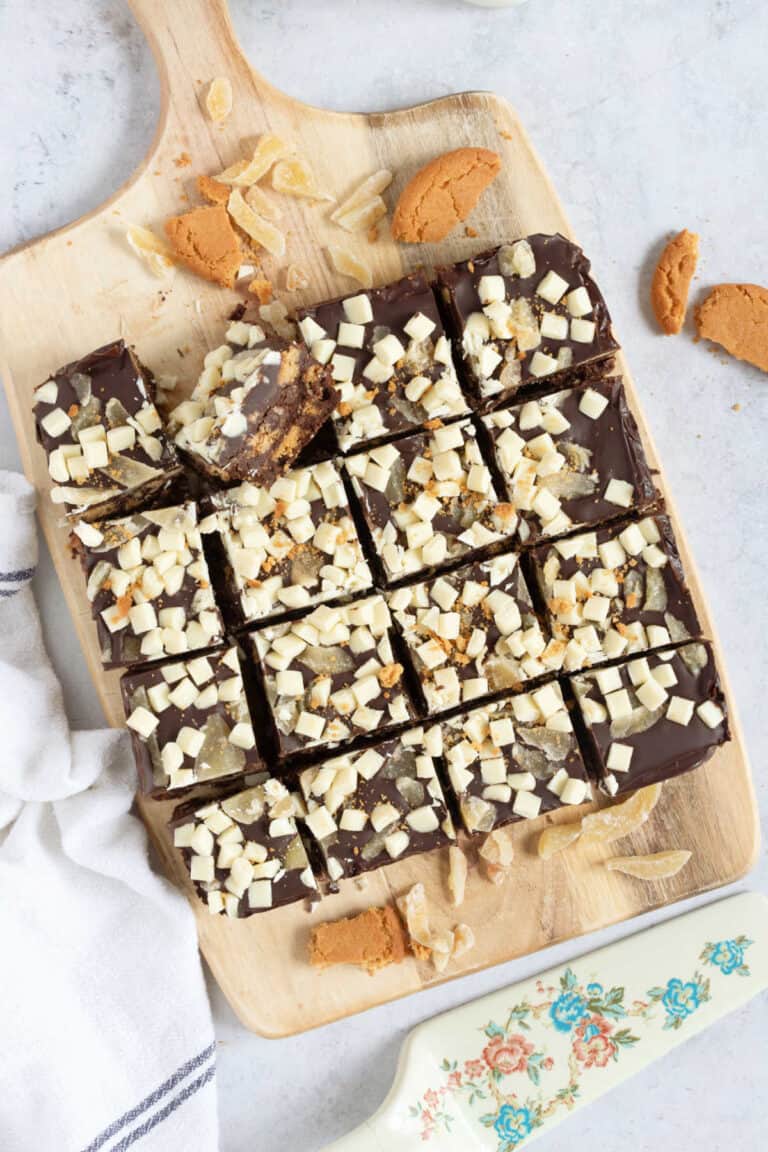 Dark Chocolate and Ginger Tiffin Recipe - Effortless Foodie