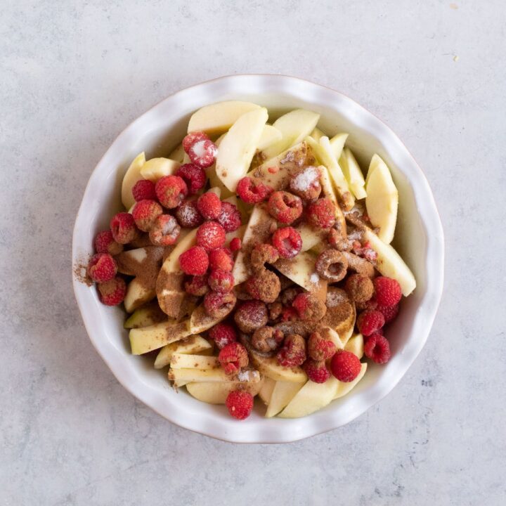 Apple and Raspberry Crumble - Effortless Foodie