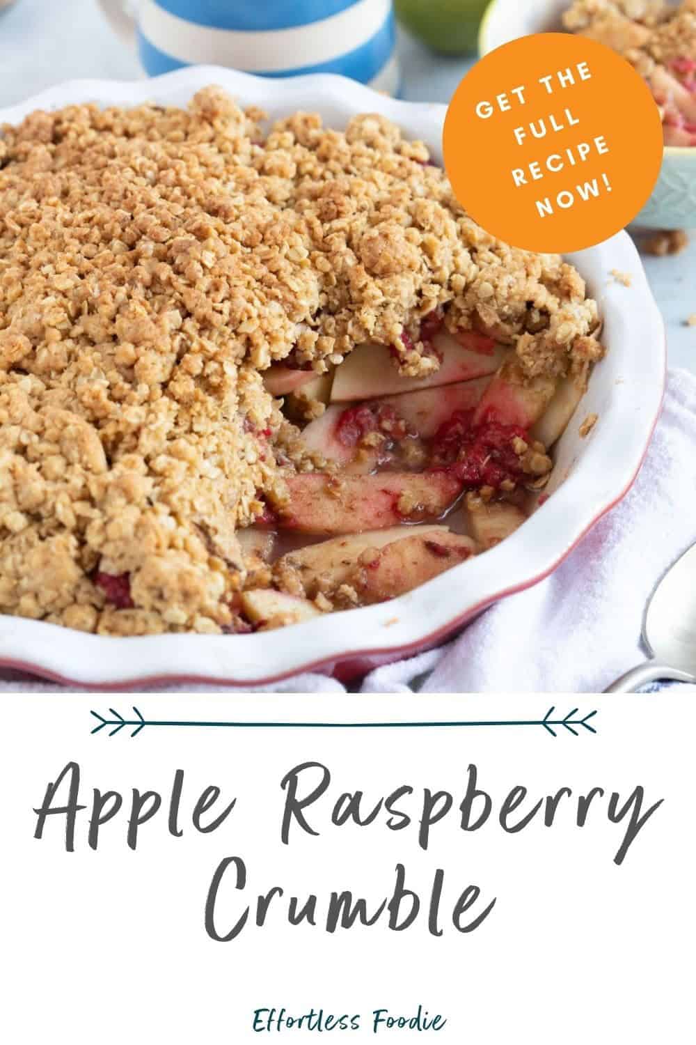 Apple and Raspberry Crumble - Effortless Foodie